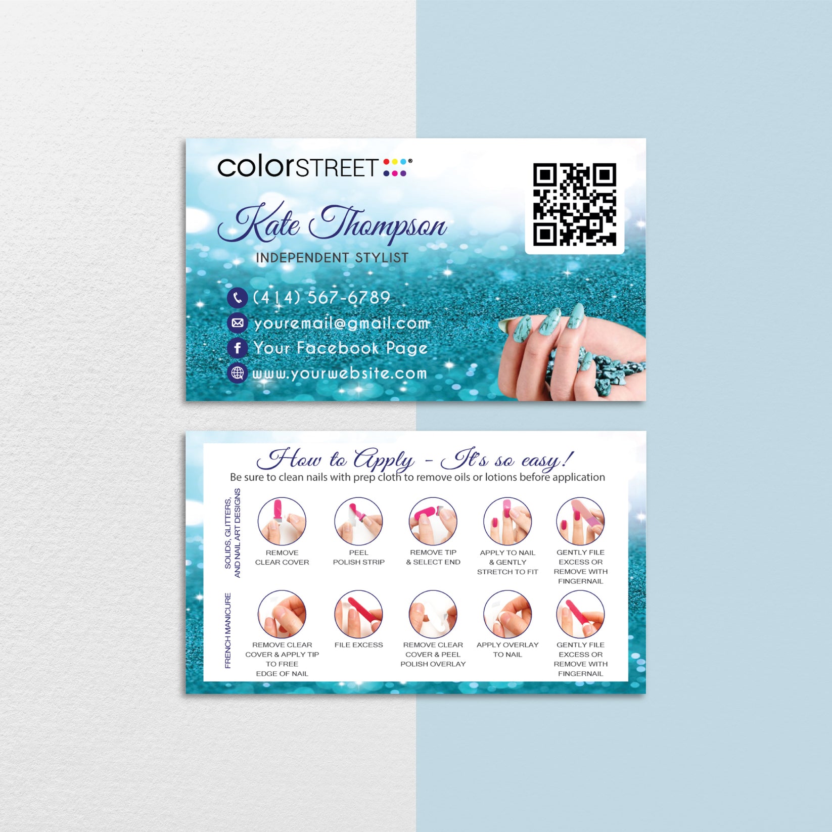 Personalozed Color Street Application Card, Color Street Business Card ...