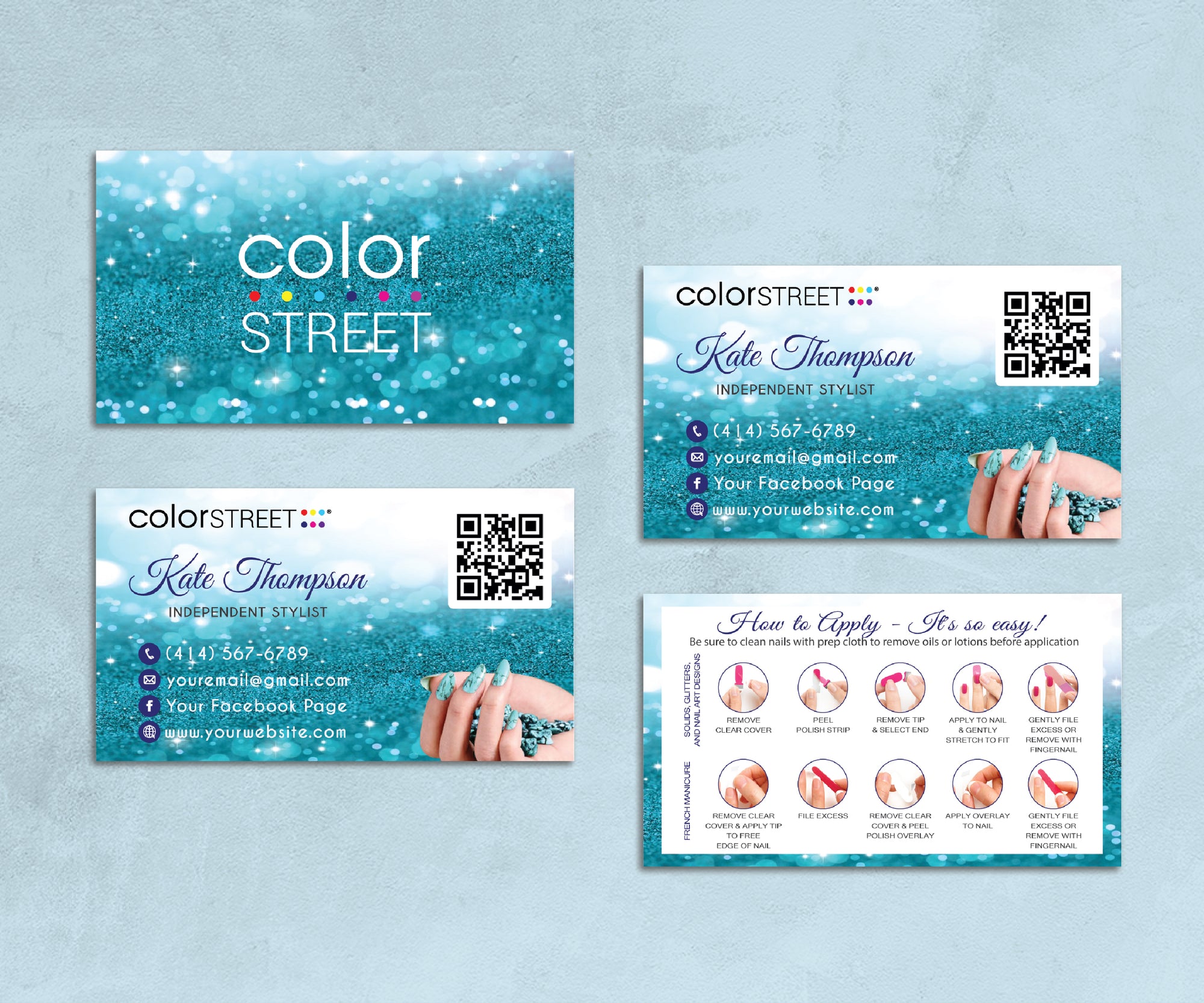Personalozed Color Street Application Card, Color Street Business Card ...