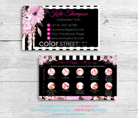 Color Street Business Card, Personalized Card, Color Street Applicatio