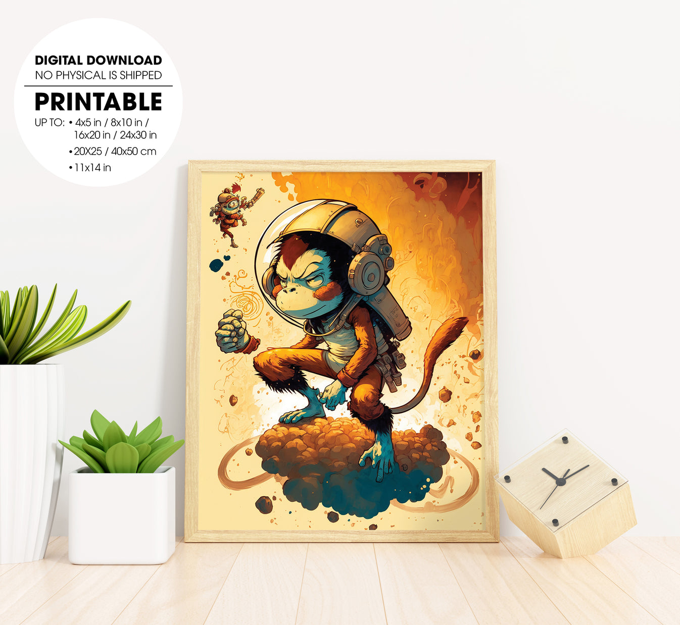 Monkey In Space, Monkey Like Astronaut In The Galaxy, Poster Design, P ...