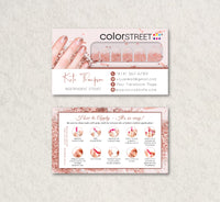 Personalized Color Street Business Card, Color Street Application Card