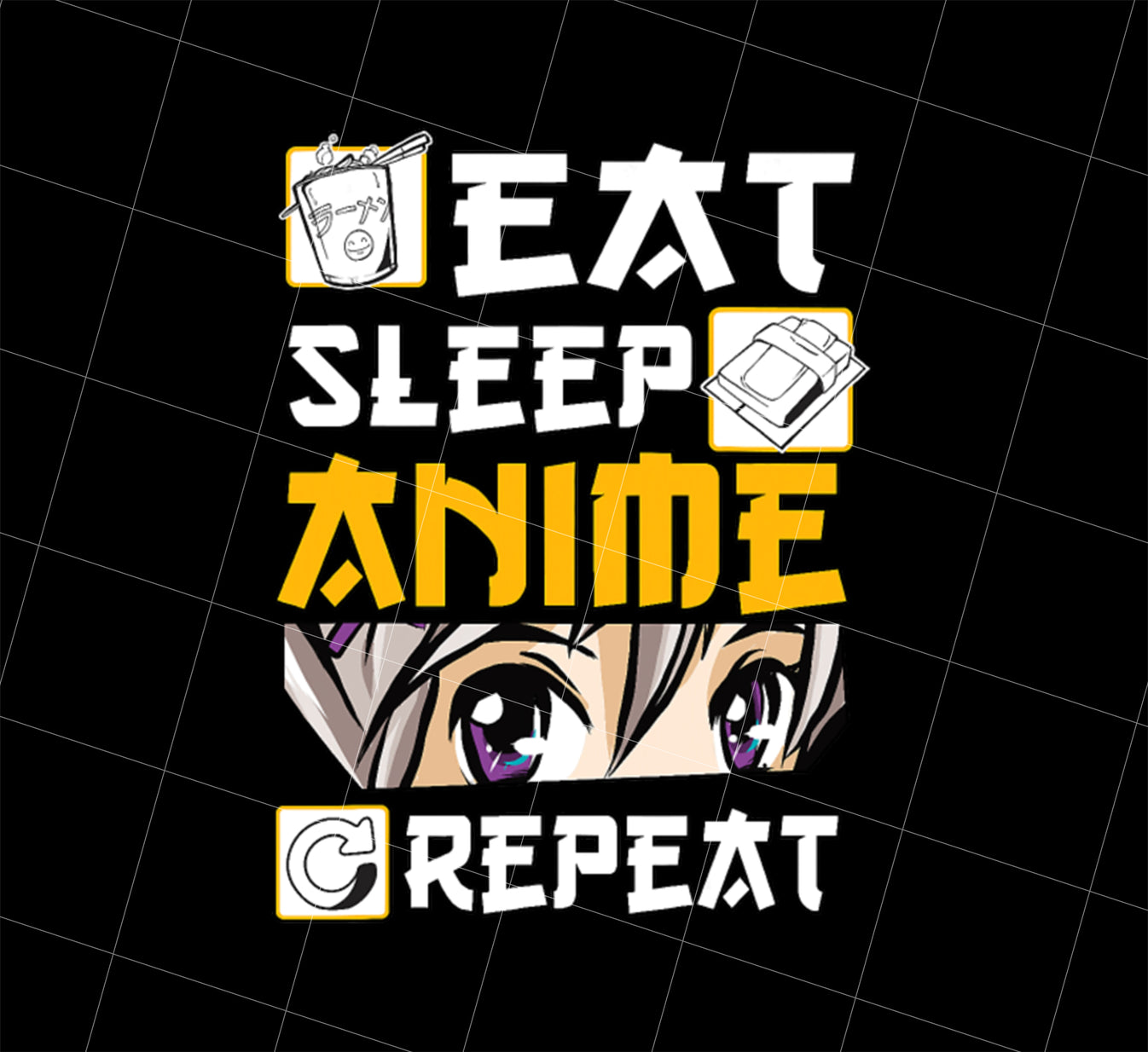 Eat Sleep Anime Repeat Png, Anime Girl Otaku Gift Png, Anime Lover Png ...