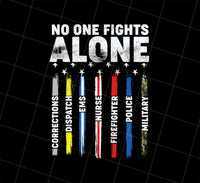 First Responders Png, American Thin Line Police Png, No One Fights Alo