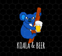 Funny Koala And Bear, love Koala With Beer, Weird Koala Gift, Png Prin