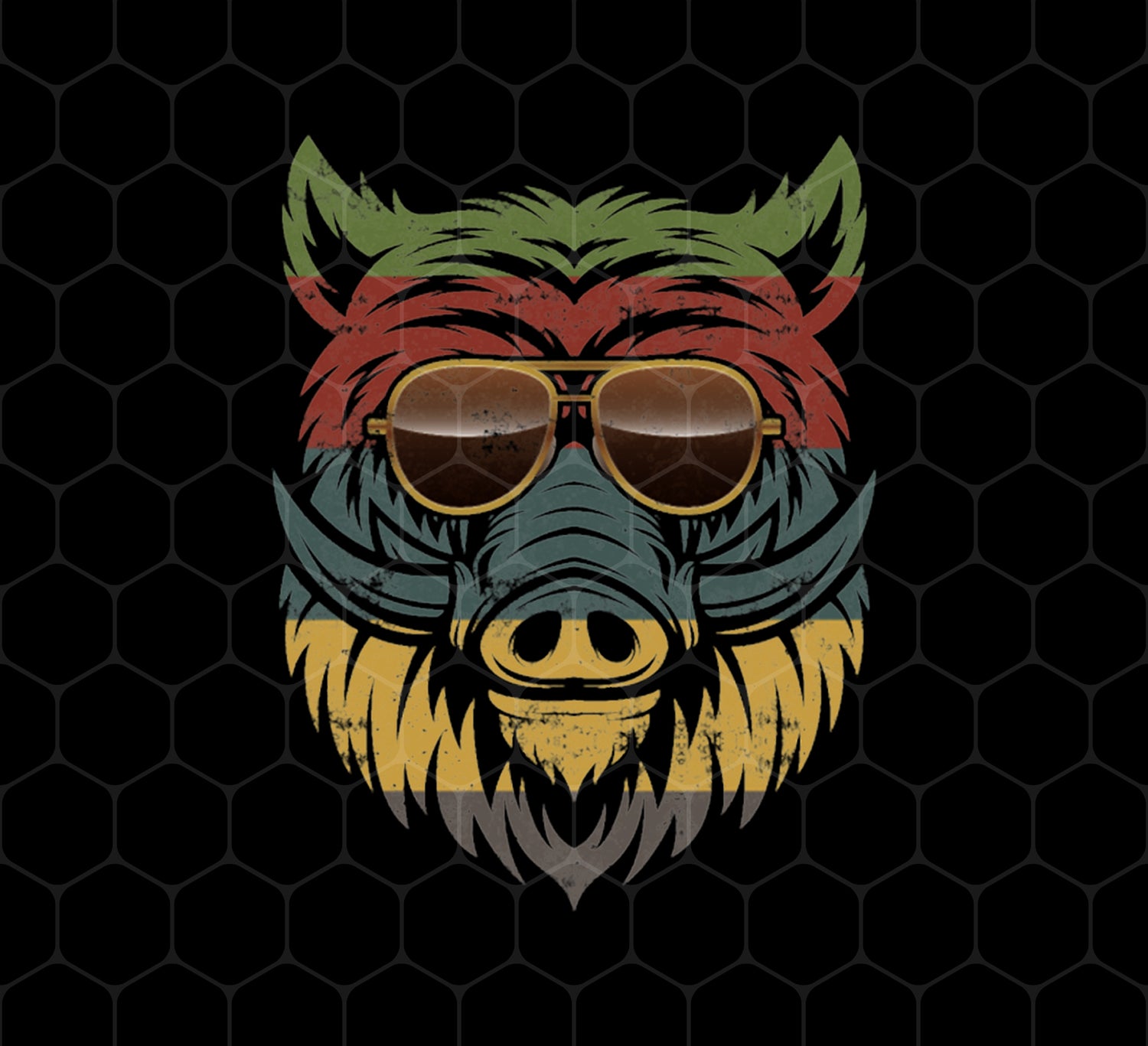 Funny Pig, Retro Hunter Pig, Pig Gangster, Horror Of Pig Vintage, Png ...