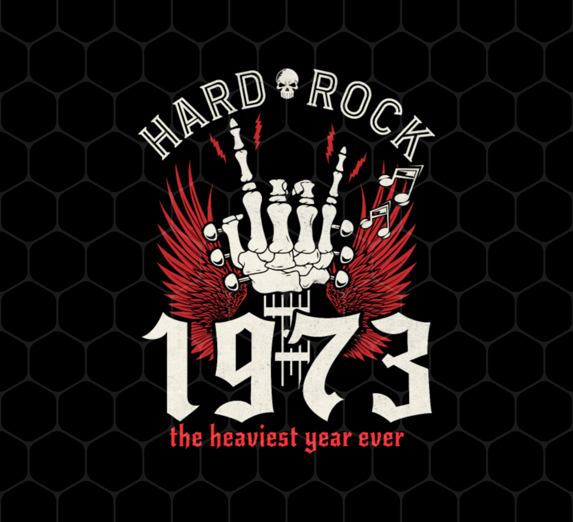 Hard Rock Lover Gift, 1973 The Heaviest Year Ever, Rock Guitar Lover, – Canary Houze