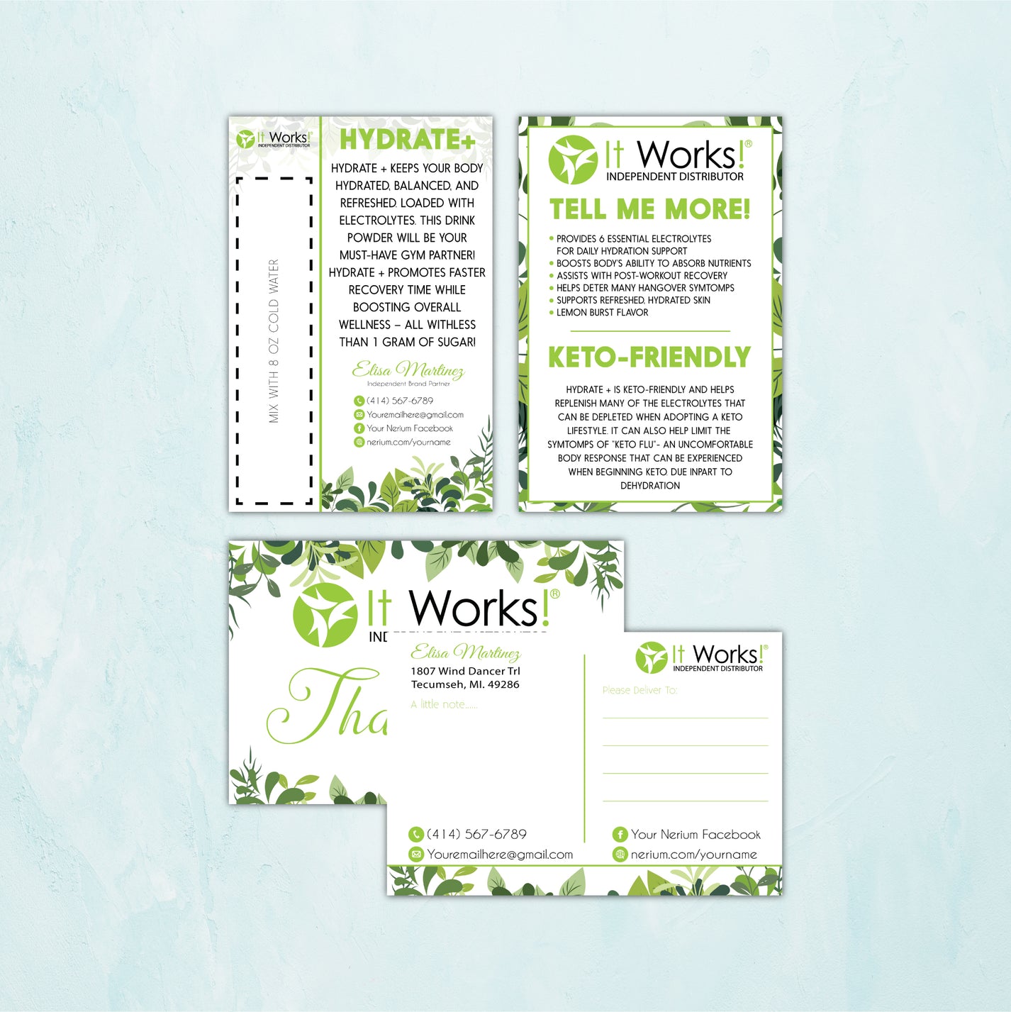 It Works Marketing Bundle, Personalized It Works Business Cards IW09 ...