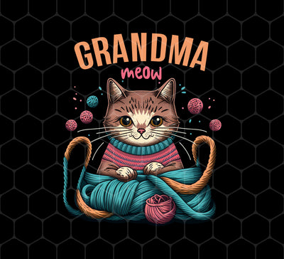 Knitting Grandma, Grandmeow, Love Cat, Love Knit, Gift For Grandma, Pn