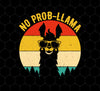 No Prob-Llama, Vintage Llama, Retro Alpaca, Best Llama Retro Love Gift