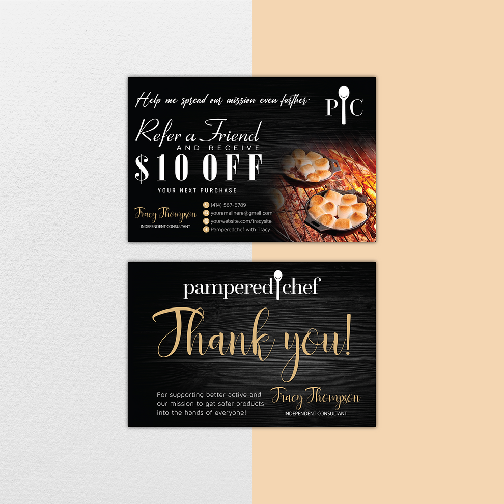 Personalized Pampered Chef Refer A Friend, Pampered Chef Business Card ...