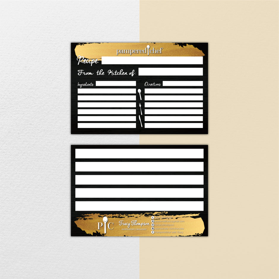 Personalized Pampered Chef Recipe Cards, Pampered Chef Business Card P ...