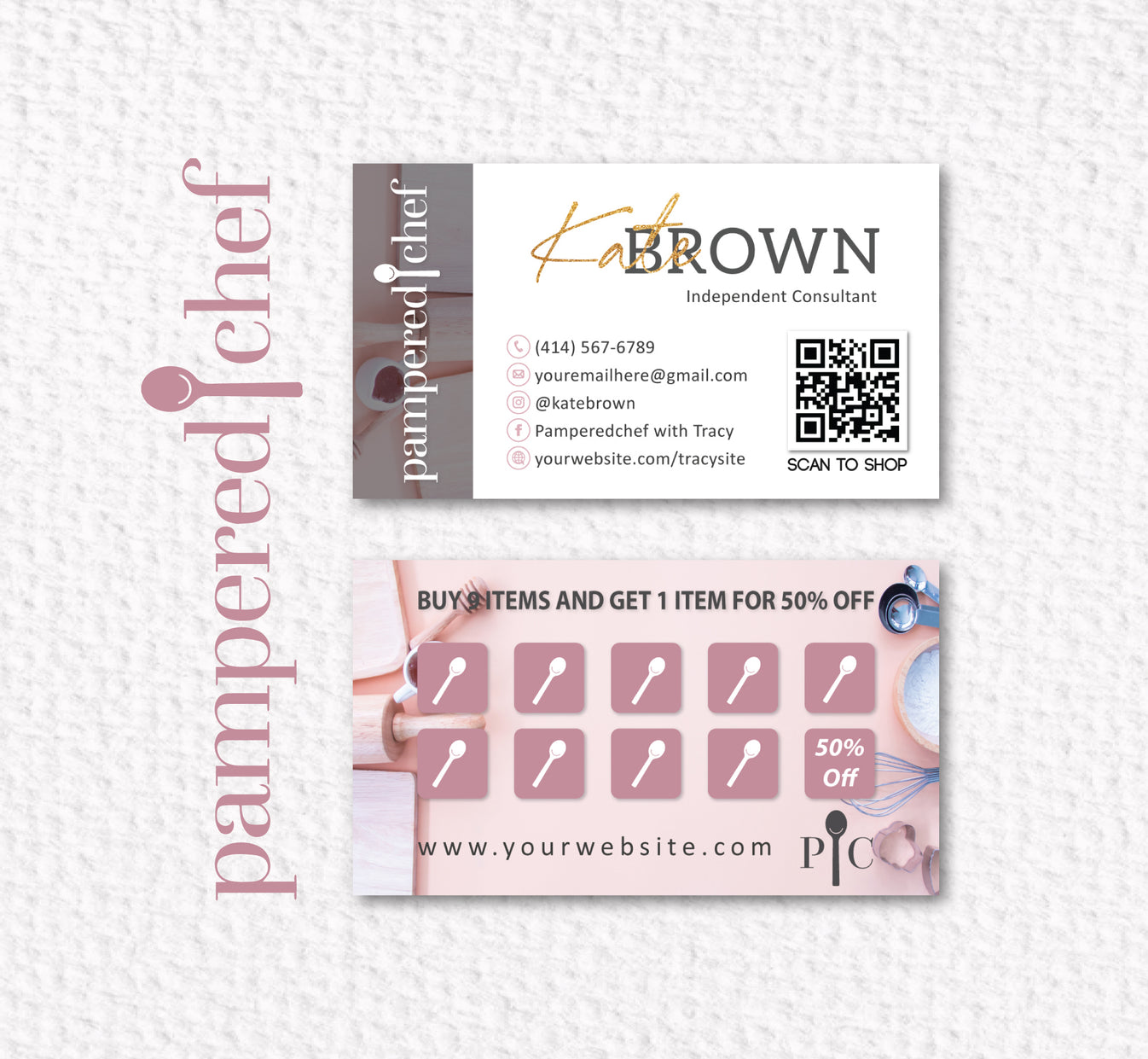 Personalized Pampered Chef Loyalty Cards, Pampered Chef Business Card ...
