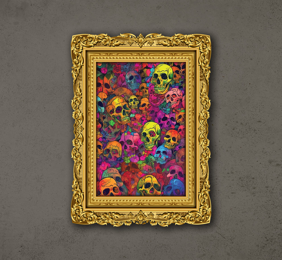 100 Skull And Roses, Horror Gift, Messed Up Parterns, Repetitive Skull ...