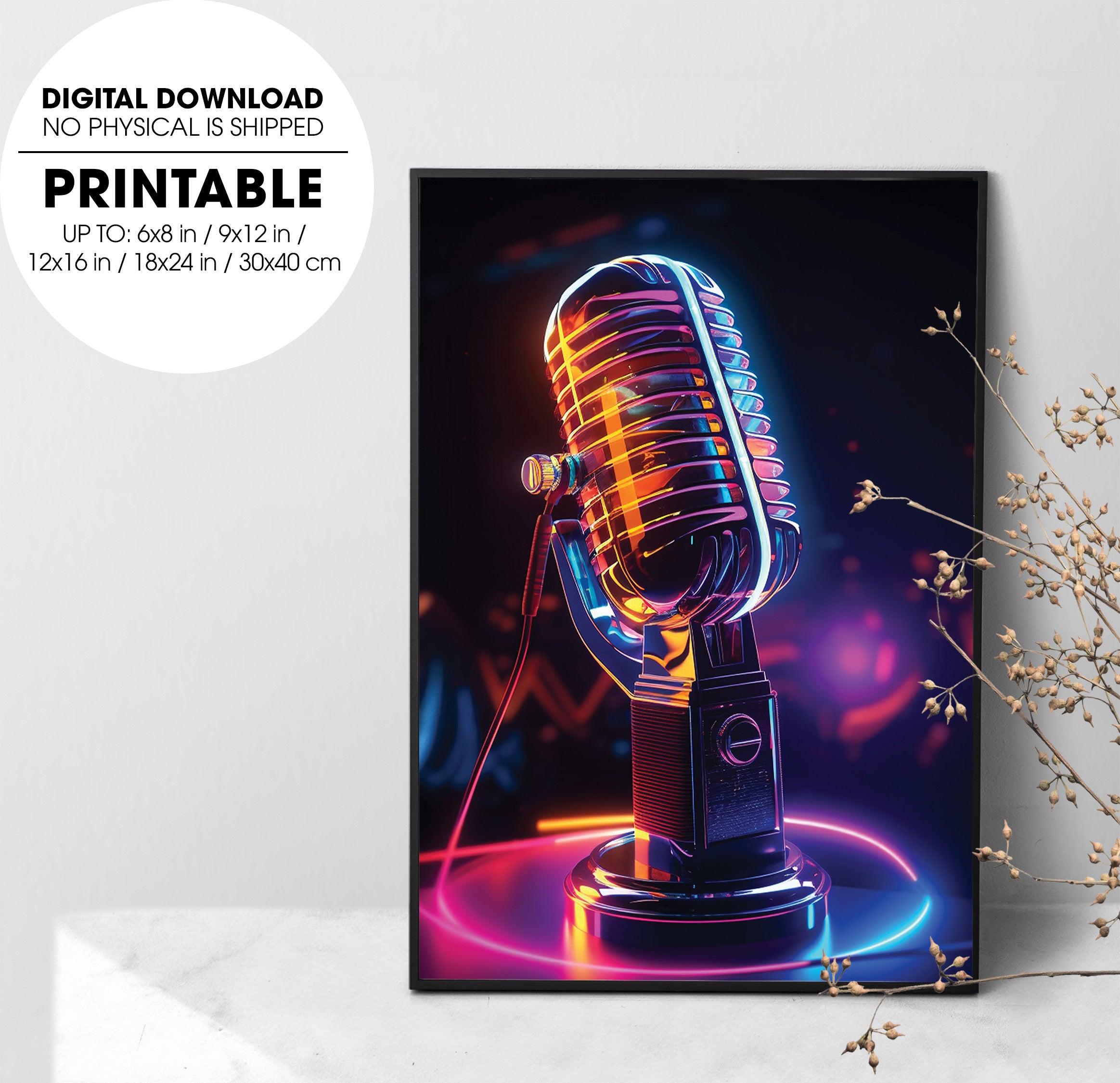 Abstract Space Cosmos Galaxies, Neon Colors, Geometric Shapes, Poster ...