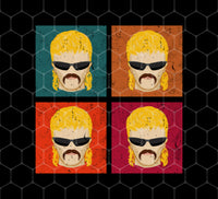 Retro Tiger Mullet, Redneck King, Four Men Vintage, Png Printable, Dig