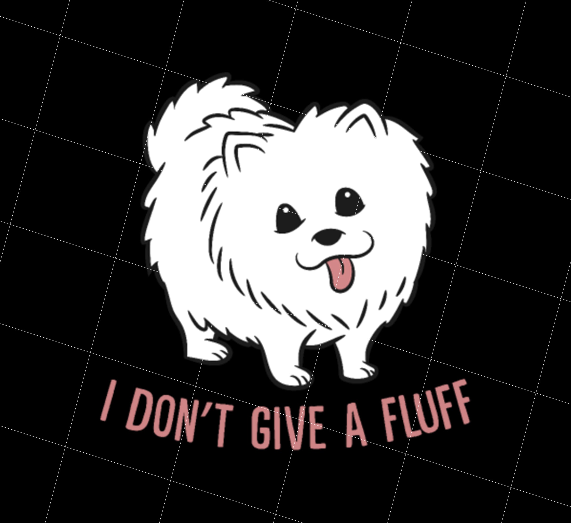 Saying I Do Not Give A Fluff Dog Png, Funny Pomeranian Dog Png, Love F ...