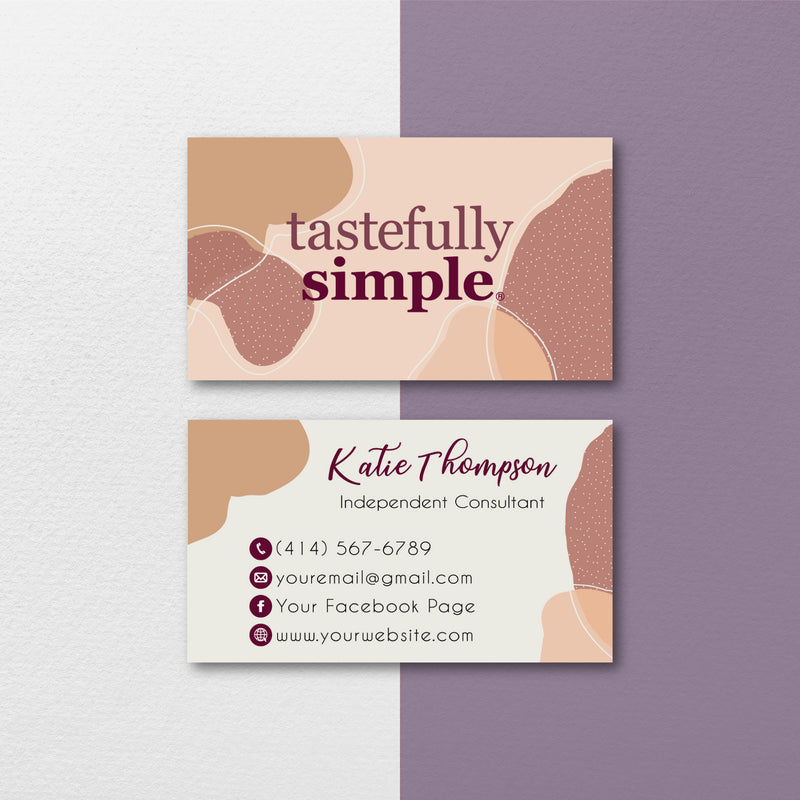Minimalist Tastefully Simple Business Card, Personalized Tastefully Si