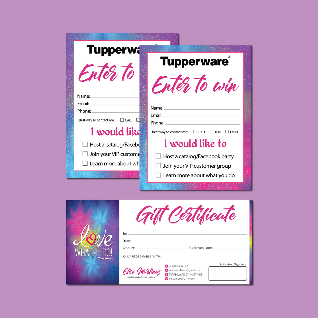 Tupperware Marketing Bundle, Personalized Tupperware Full Kit Business ...