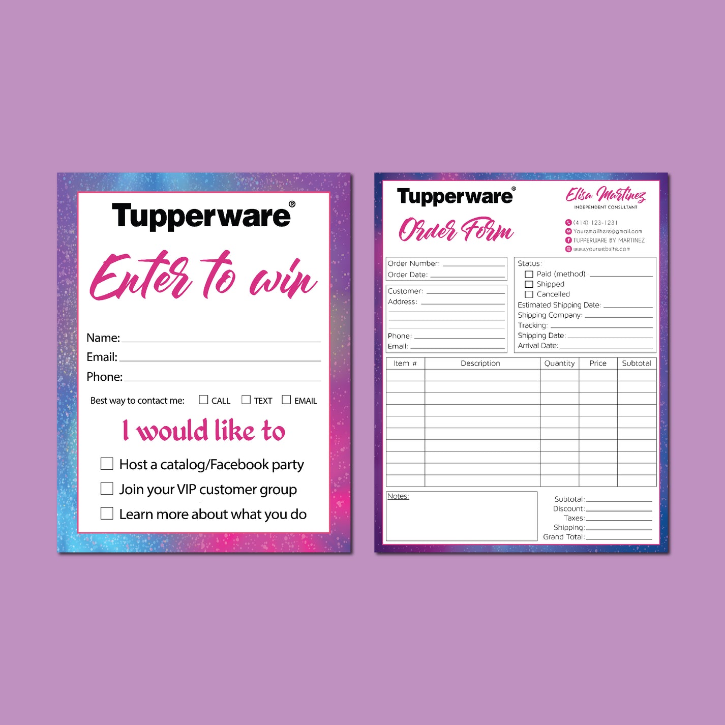 Tupperware Marketing Bundle, Personalized Tupperware Full Kit Business ...