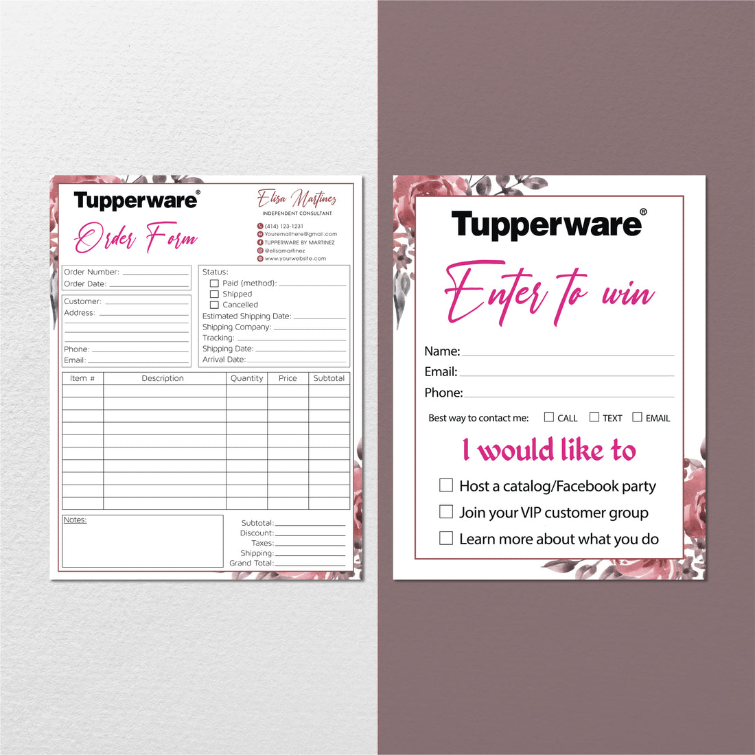 Tupperware Marketing Bundle, Personalized Tupperware Full Kit Business ...
