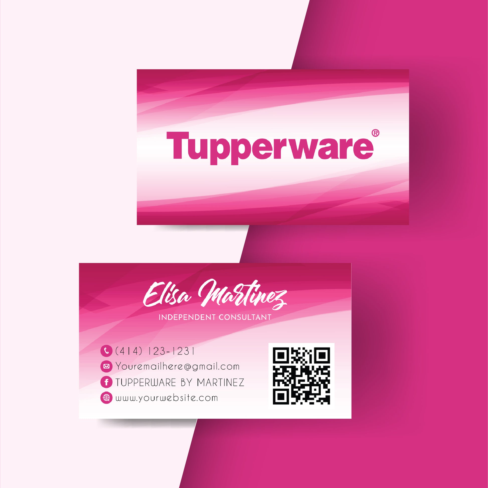 Personalized Tupperware Business Card, Tupperware Business Cards QR Co ...