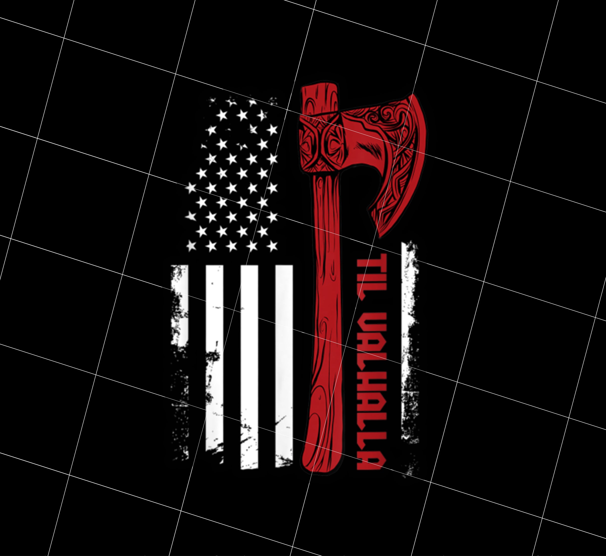 Viking Axe Flag Til Valhalla Norse Mythology Png, Axe Lover Png, Mytho ...
