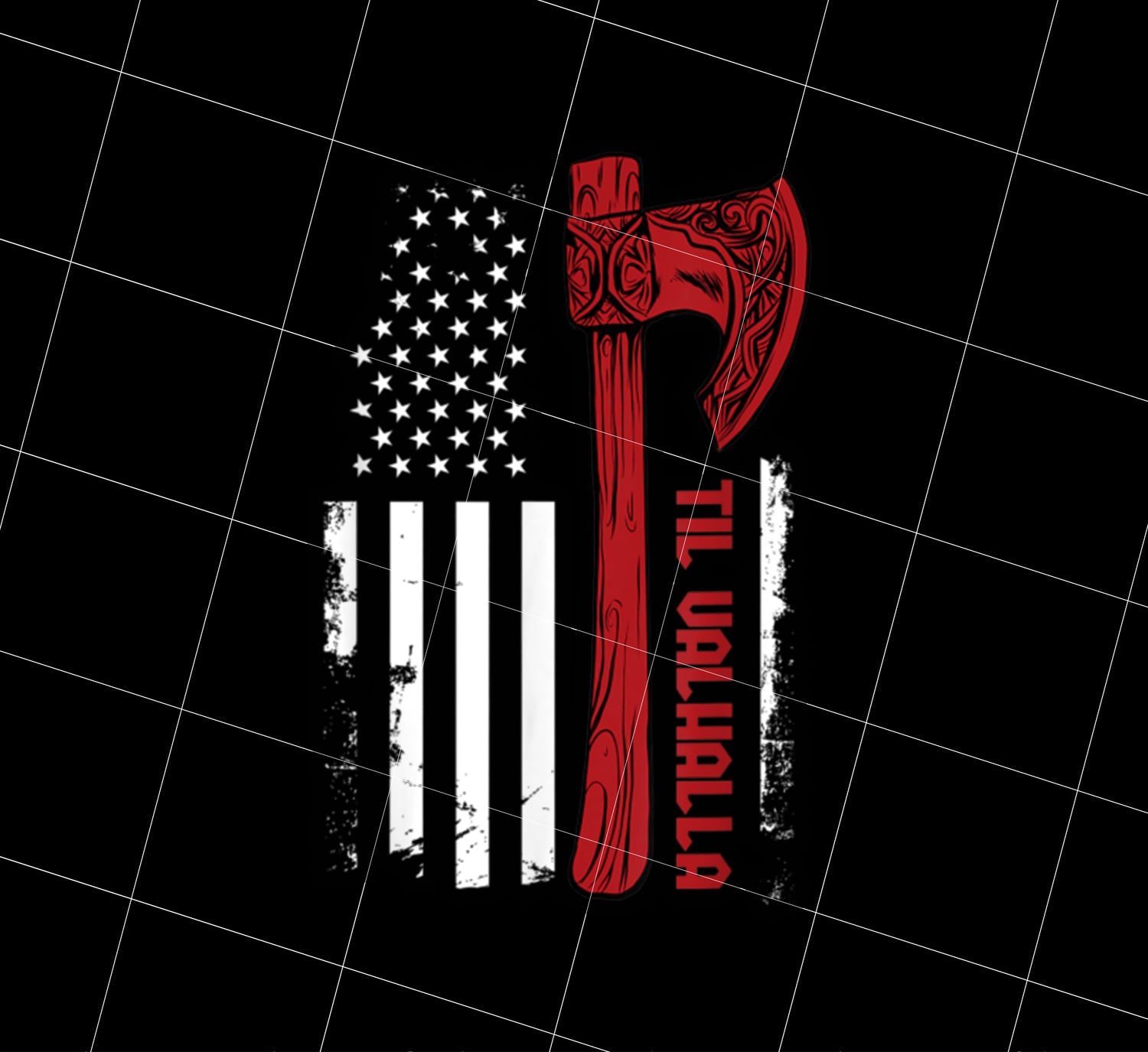 Viking Axe Flag Til Valhalla Norse Mythology Png, Axe Lover Png, Mytho ...