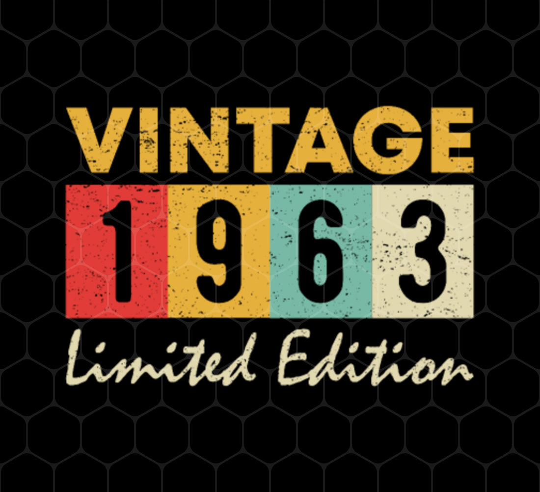 Vintage 1963 Gift, Born In 1963, Limited Edition Gift, 1963 Vintage, P ...