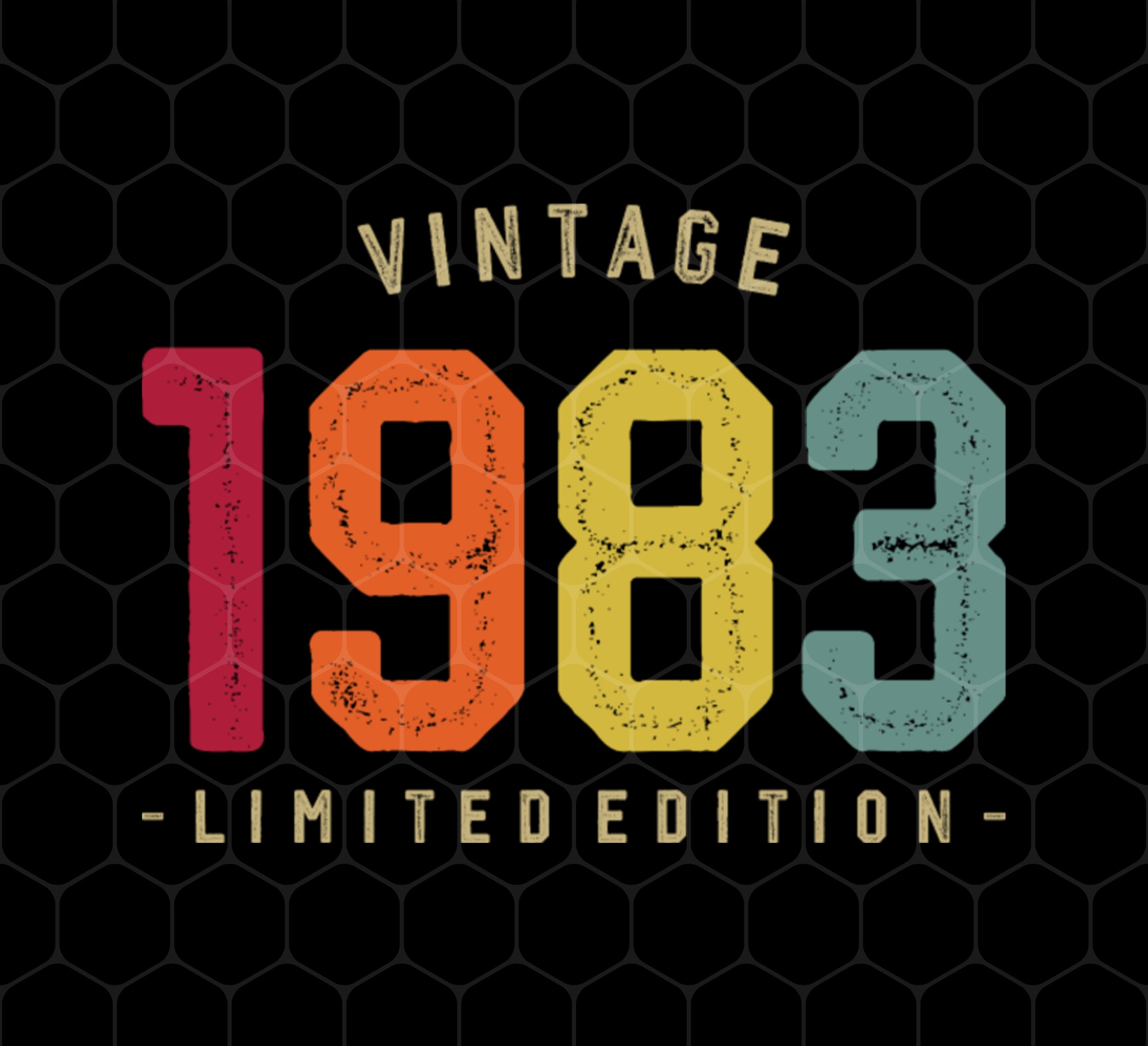 Vintage 1983, Limited Edition, Limited 1983 Gift, Birthday Gift, Png P ...