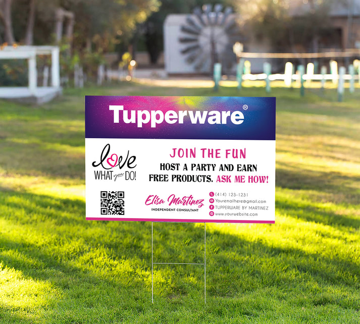 Tupperware Pinky Yard Sign, Personalized Tupperware Pop-up Store Yard ...