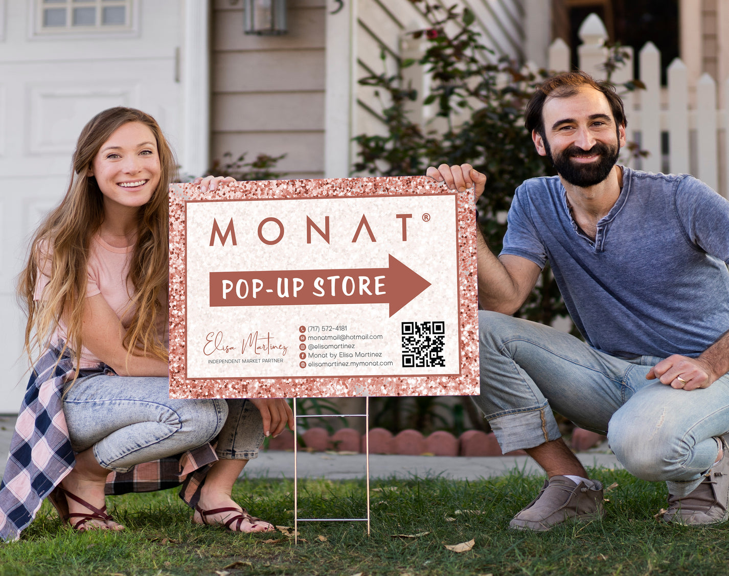 Monat Glitter Yard Sign, Personalized Monat Pop-up Store Yard Sign, DI ...