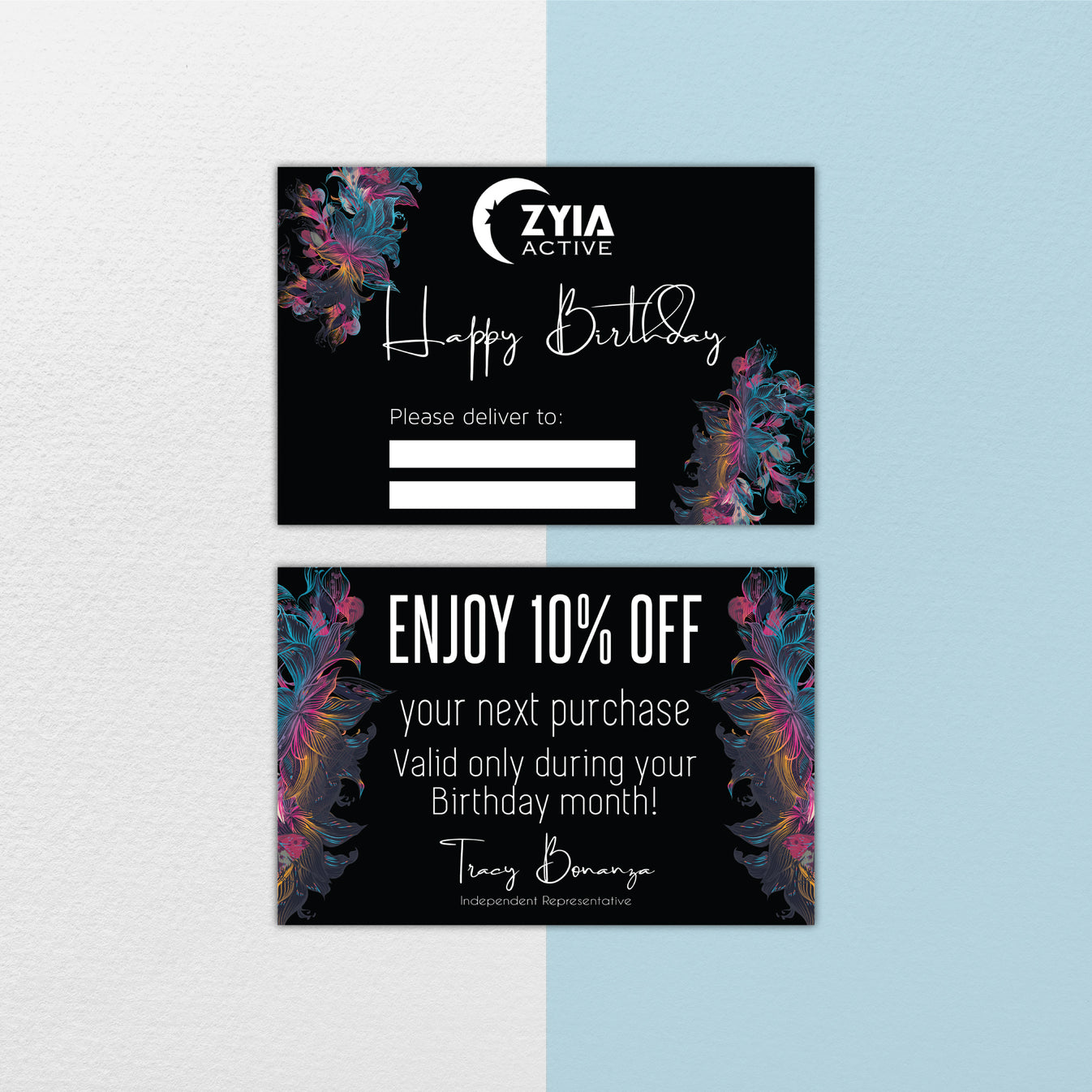 Black Luxury ZYIA Marketing Bundle, Zyia Active Business Cards, Active ...