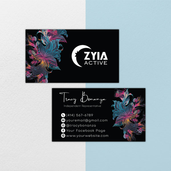 Black Luxury ZYIA Marketing Bundle, Zyia Active Business Cards, Active ...